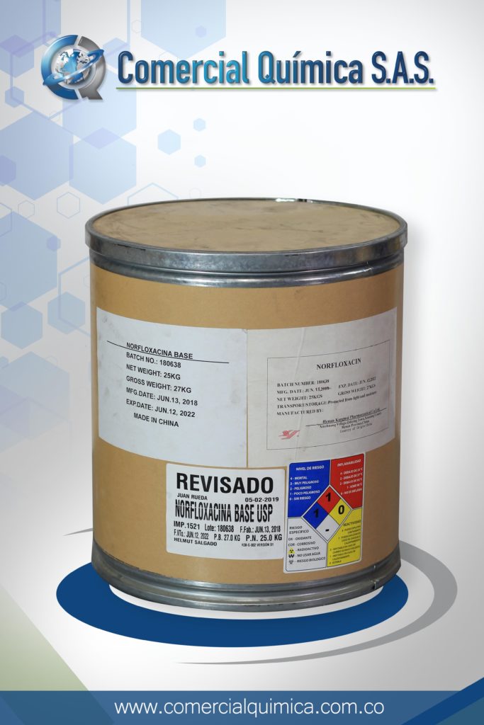 Norfloxacina Base – Comercial Química